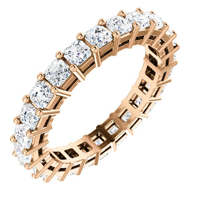 2.85ct Asscher Lab Grown Diamond Eternity Band – I Heart Diamonds